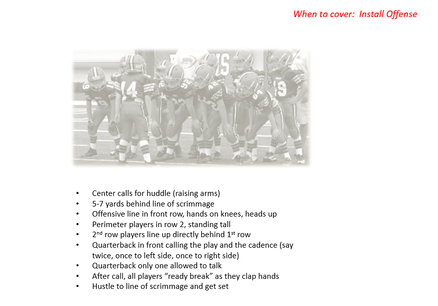 Offensive Huddle (2 tier) – Guardian Angels Football
